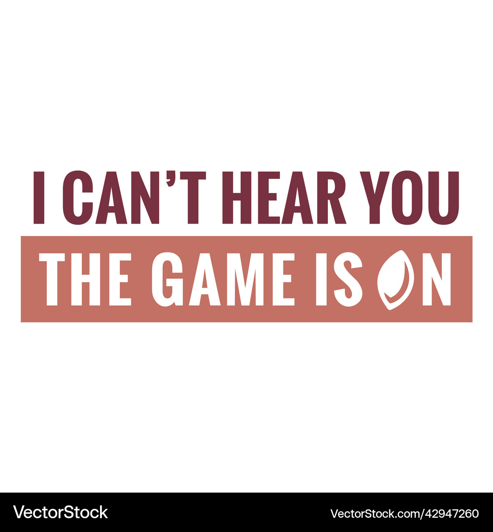 Game is on lettering high quality Royalty Free Vector Image