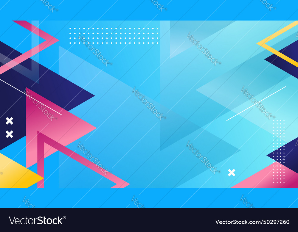 Gradient modern geometric abstract background Vector Image