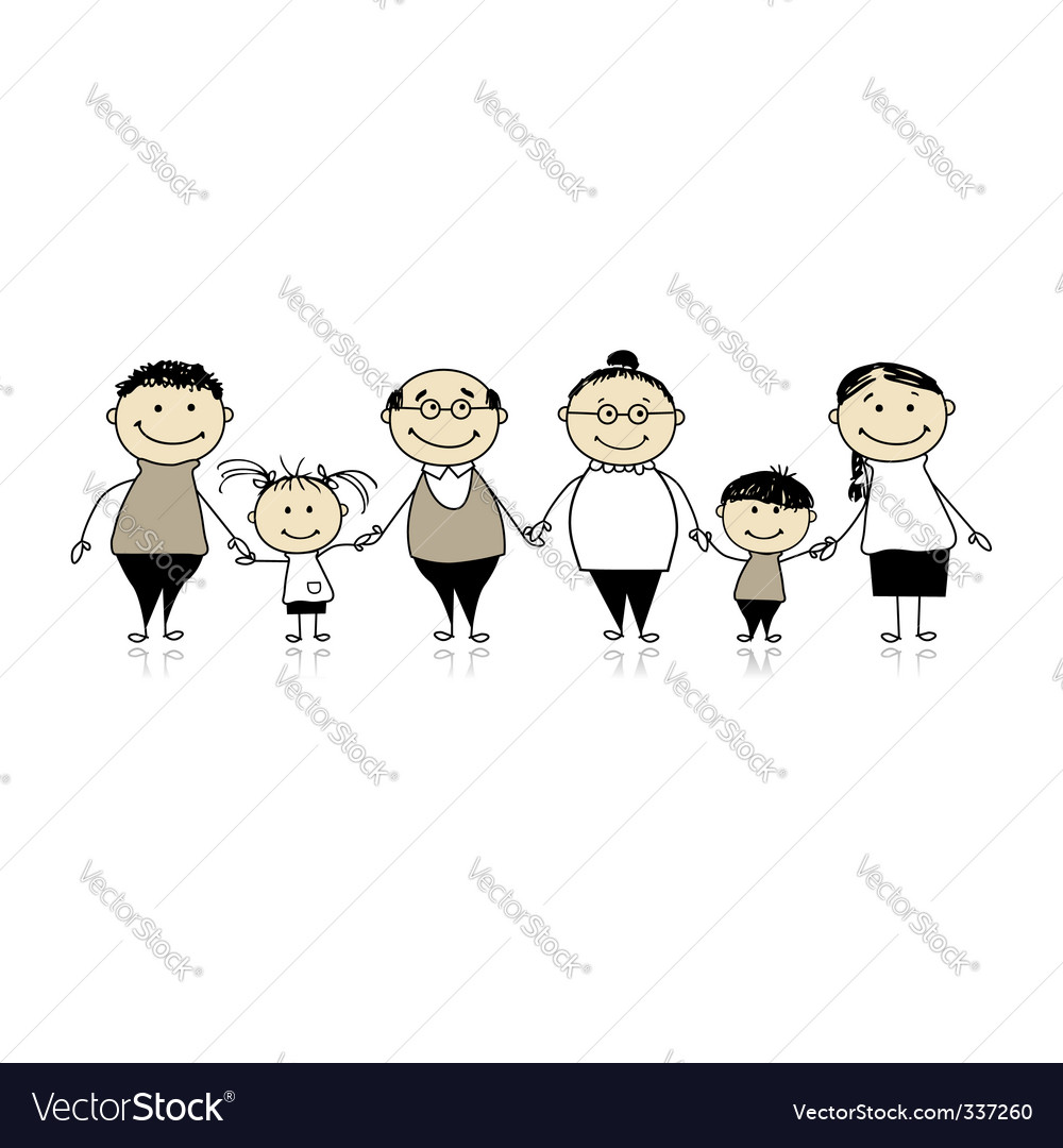 Happy family Royalty Free Vector Image - VectorStock