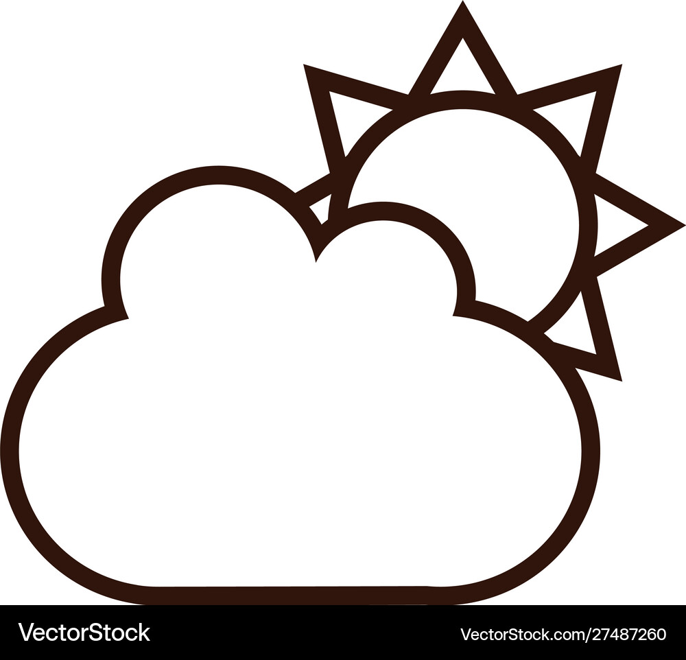 Isolated sun icon line and fill design Royalty Free Vector