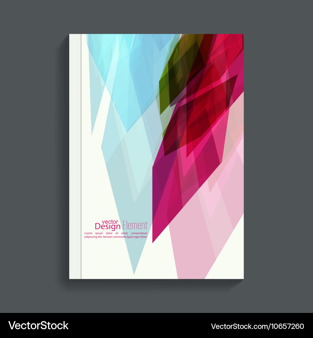 Magazine cover with colored crystals Royalty Free Vector