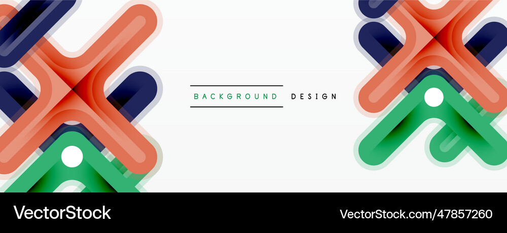 Minimal geometric background cross line design Vector Image