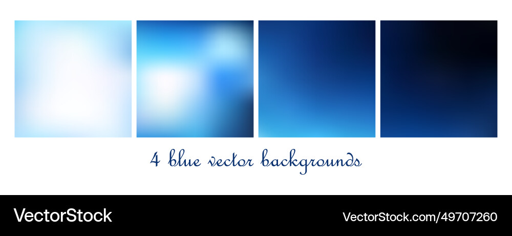 Set of blue mesh backgrounds Royalty Free Vector Image