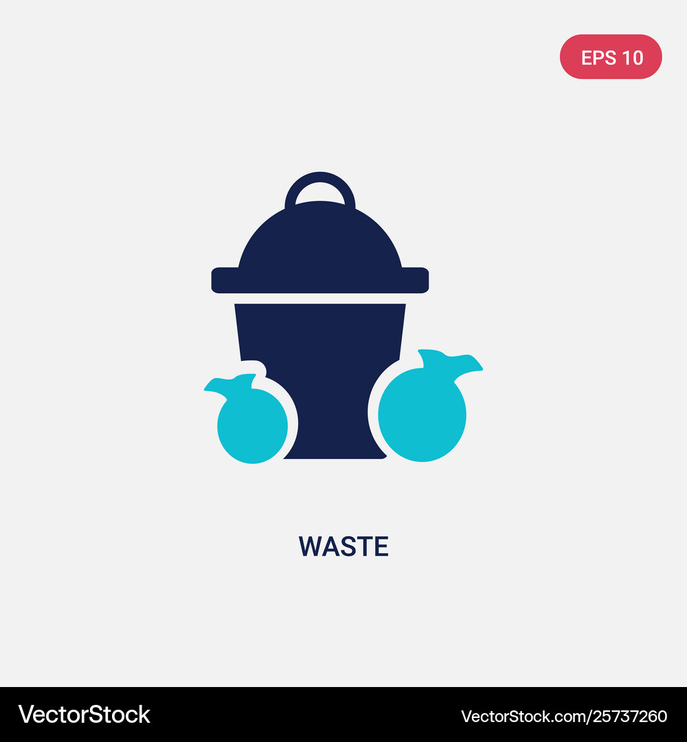 Two color waste icon from ecology concept Vector Image