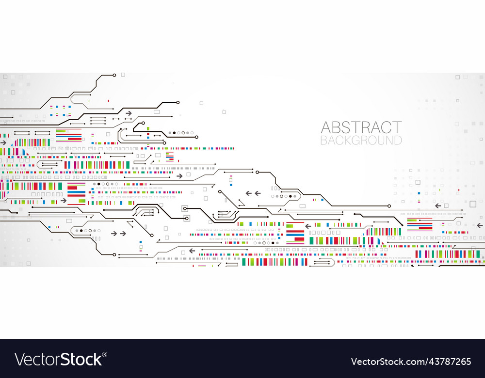Abstract technology circuit board communication Vector Image