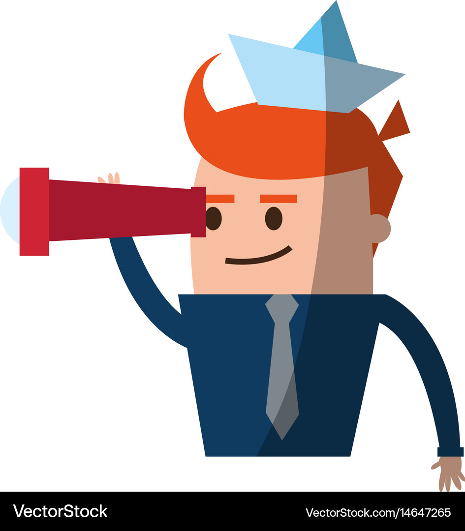 Businessman cute cartoon icon image Royalty Free Vector