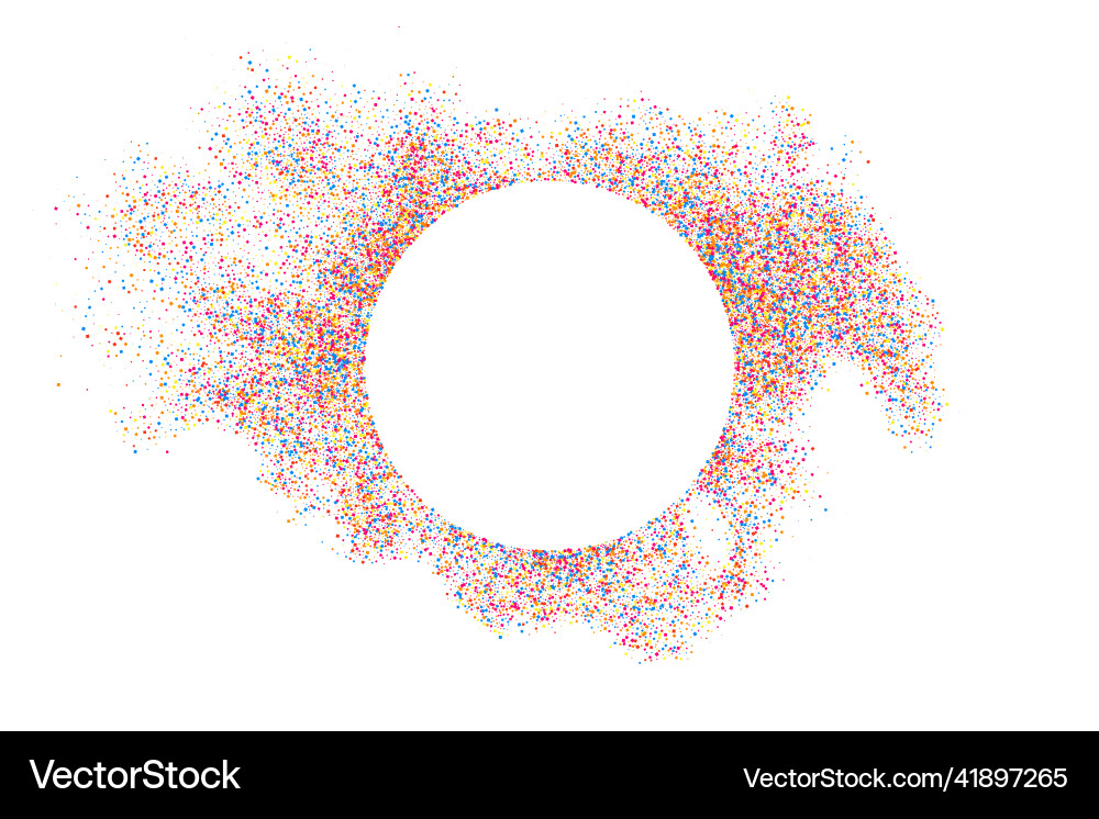 Colorful frame explosion of confetti Royalty Free Vector