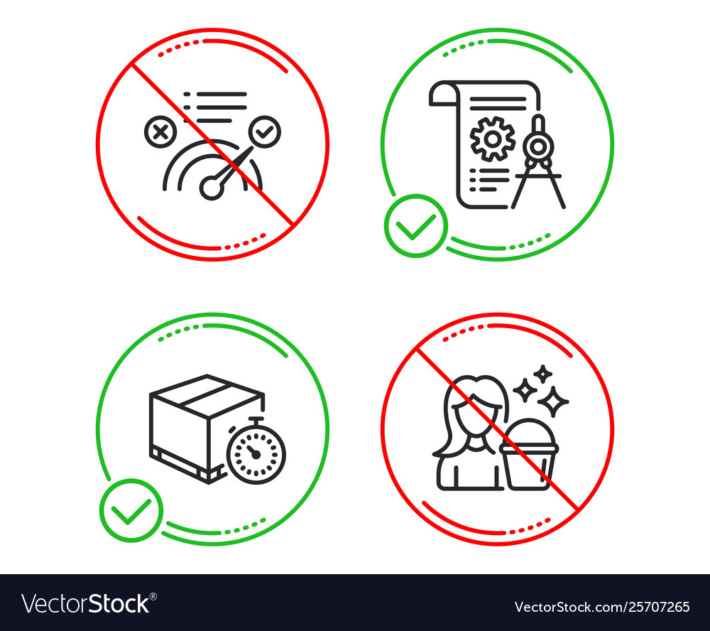 Delivery timer correct answer and divider Vector Image