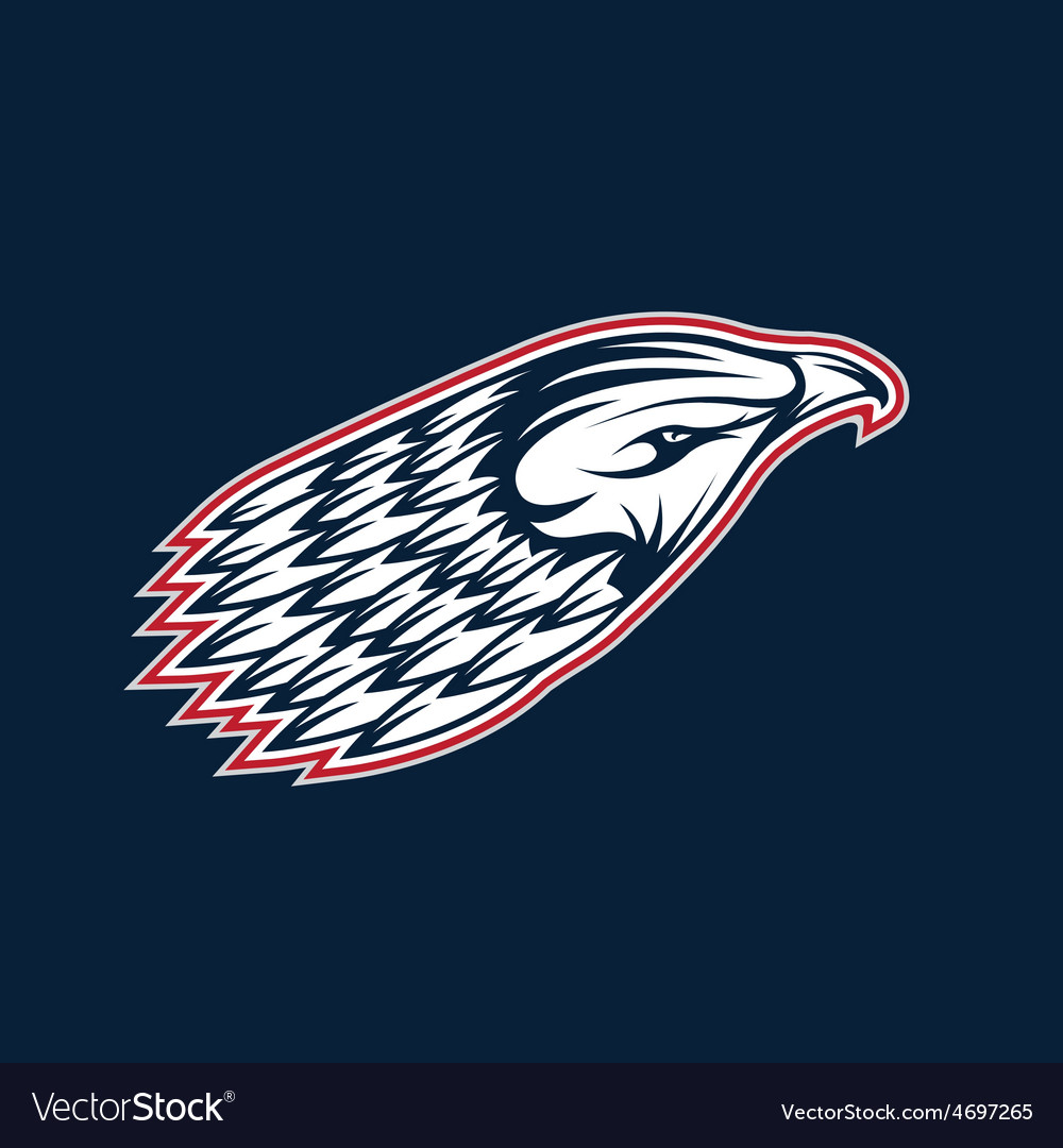Eagle head design template Royalty Free Vector Image