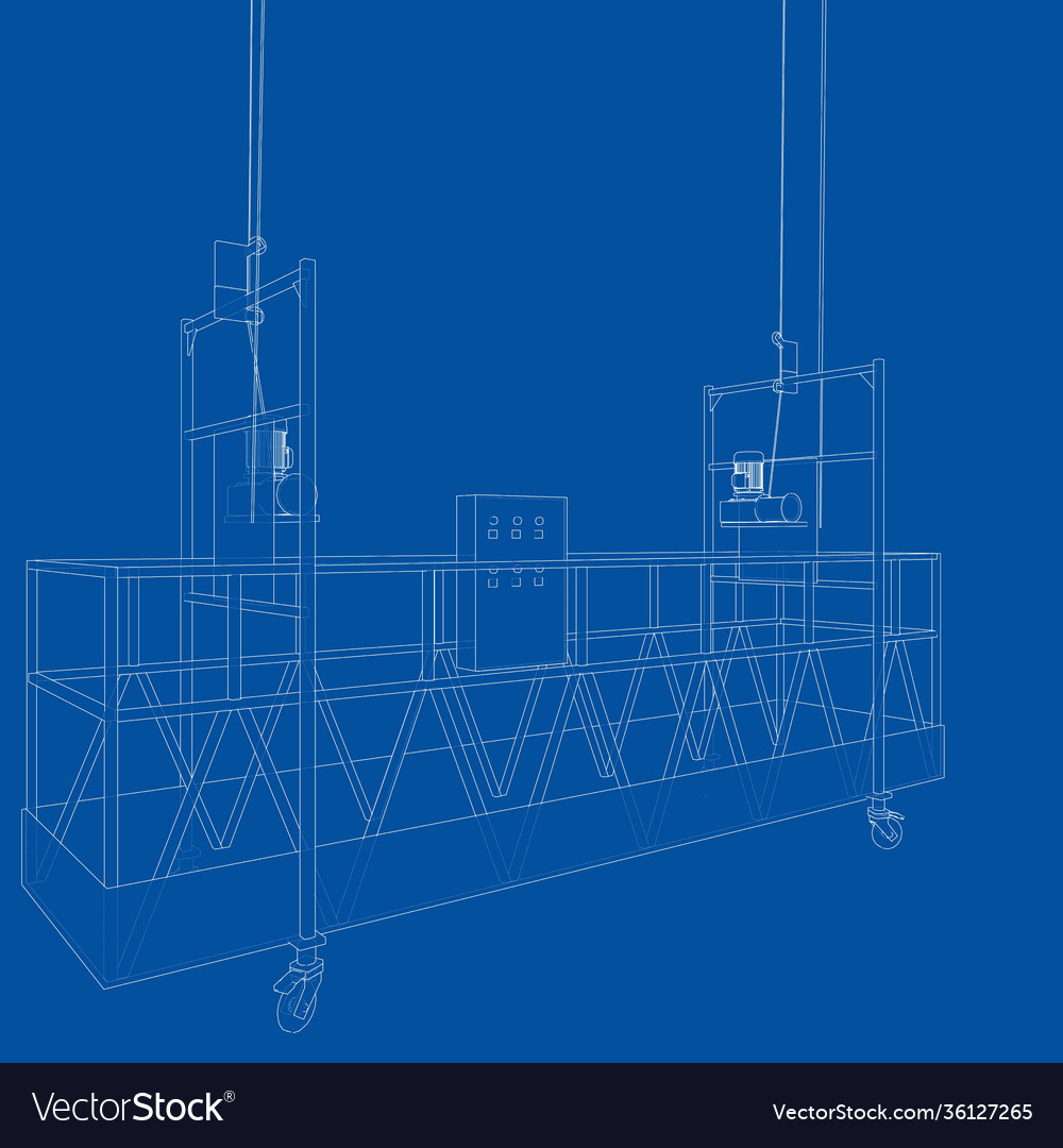 Empty construction elevator Royalty Free Vector Image