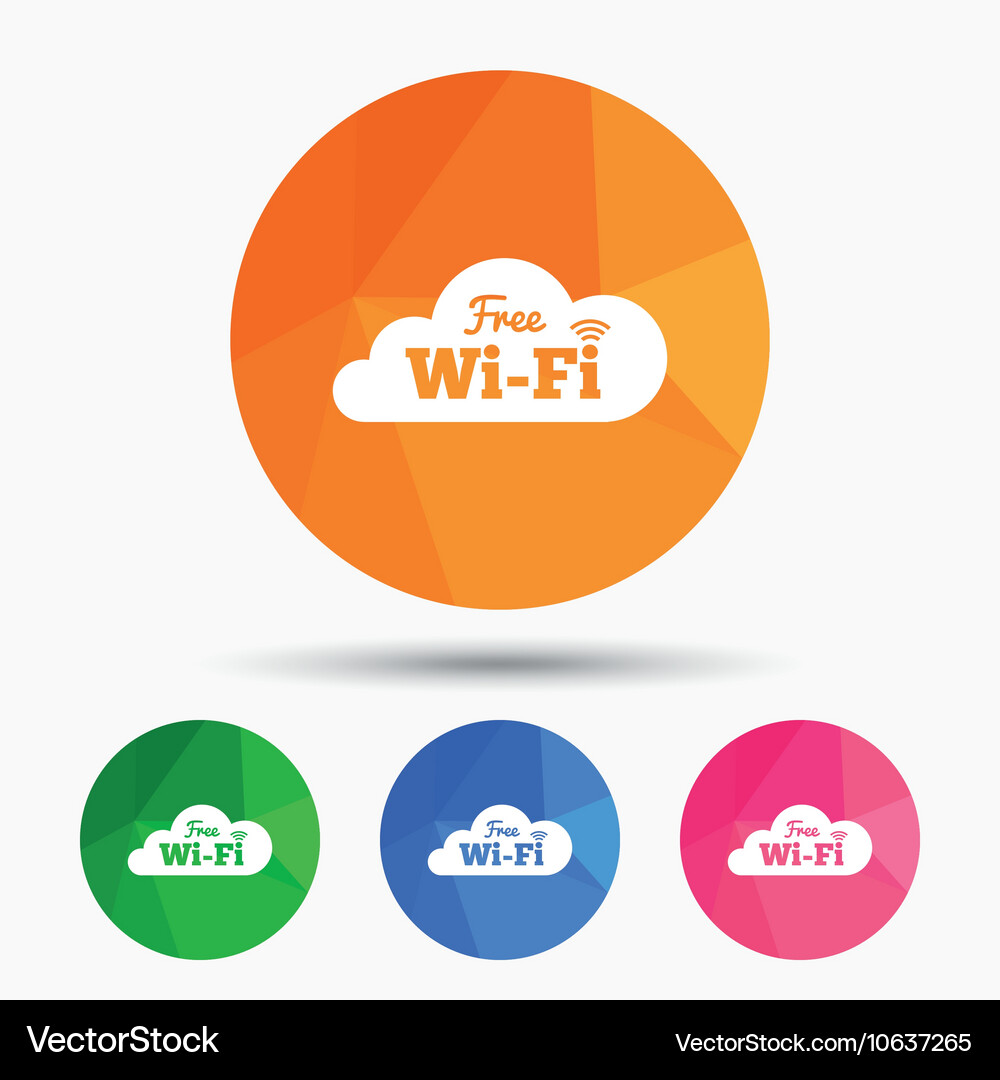 Free wifi sign symbol wireless network Royalty Free Vector