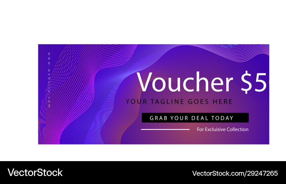 Gift voucher discount coupon banner Royalty Free Vector