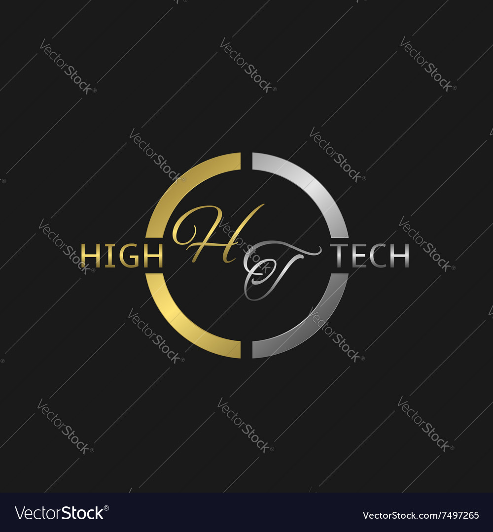 High tech label Royalty Free Vector Image - VectorStock