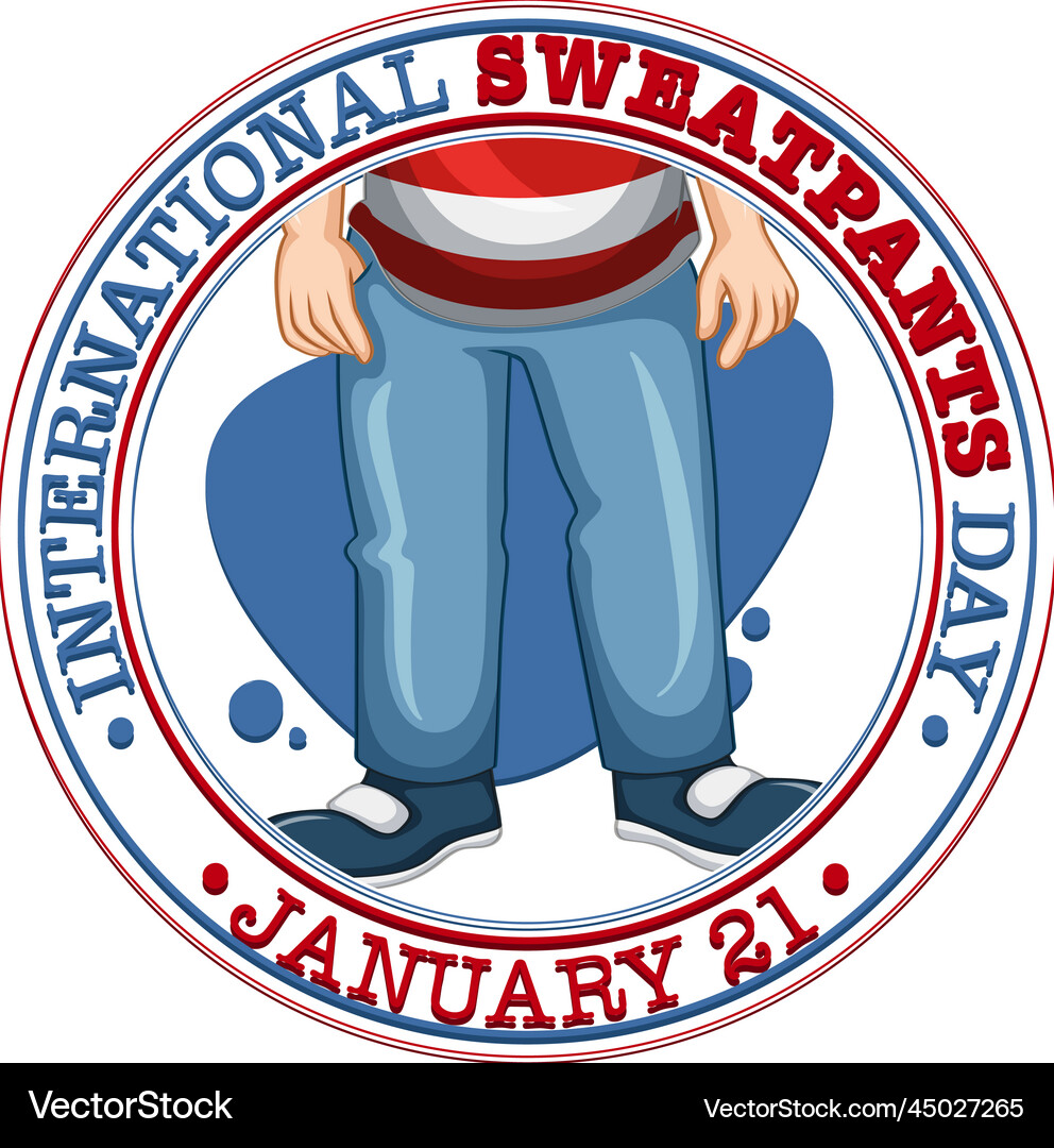 International sweatpants day banner design Vector Image