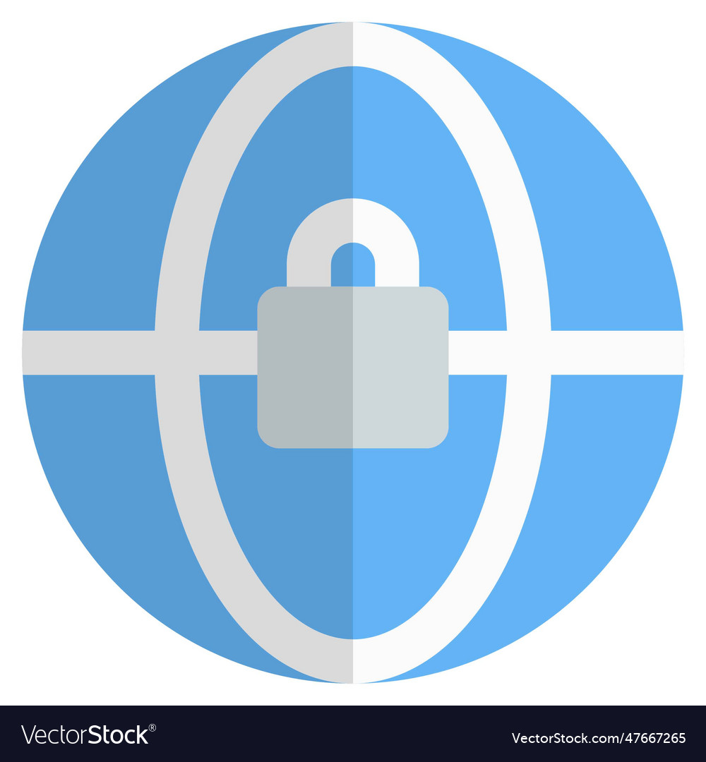 Lock network restricted the use of internet Vector Image Lock network restricted the use of internet Vector Image