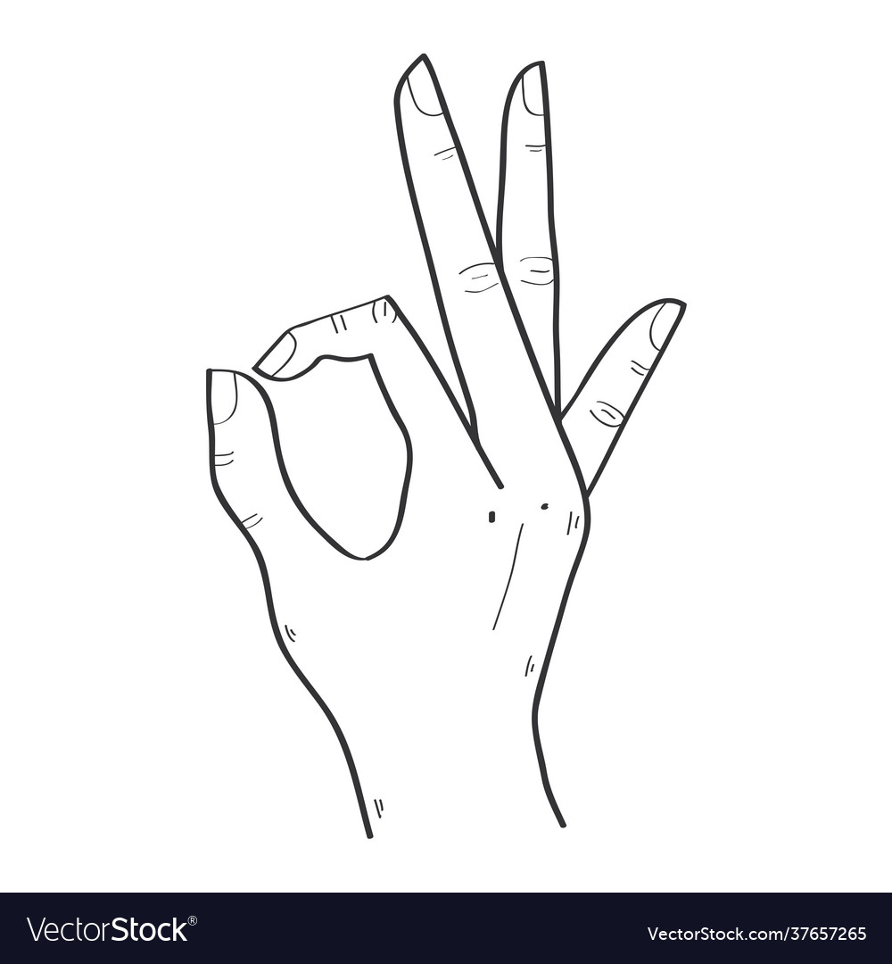 S hand expression Royalty Free Vector Image - VectorStock