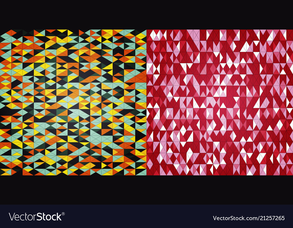 Set of abstract triangle pattern background Vector Image