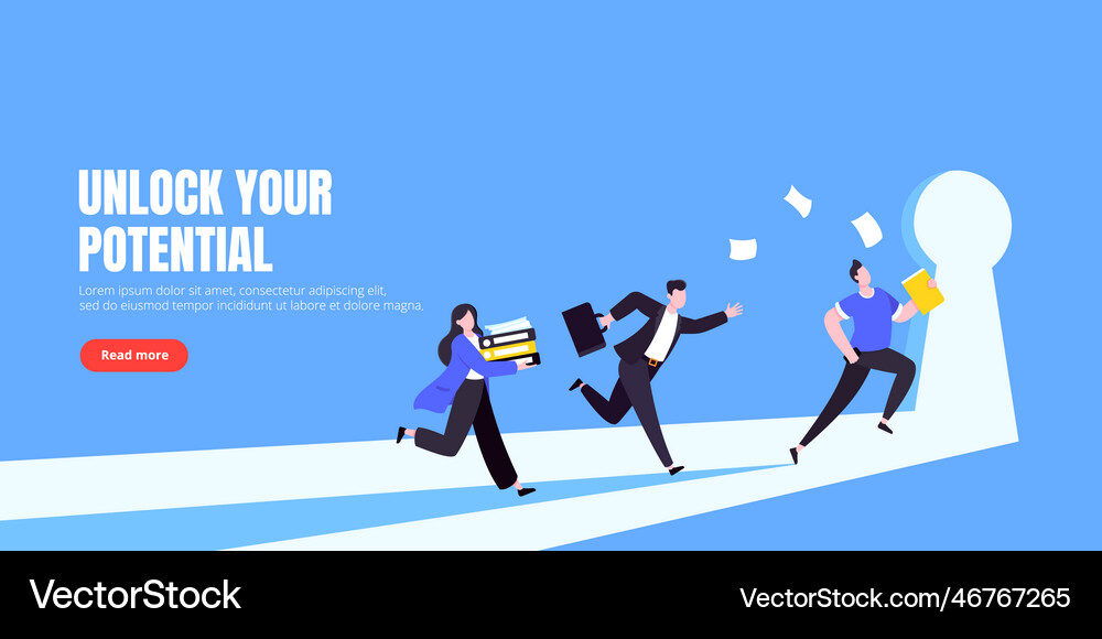 Unlock your opportunity concept with keyhole Vector Image