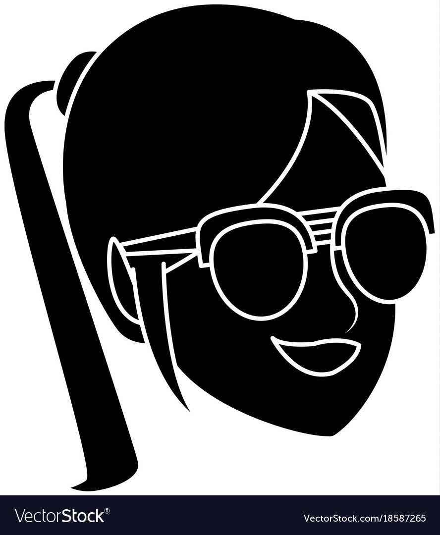 Woman Face Cartoon Royalty Free Vector Image Vectorstock 