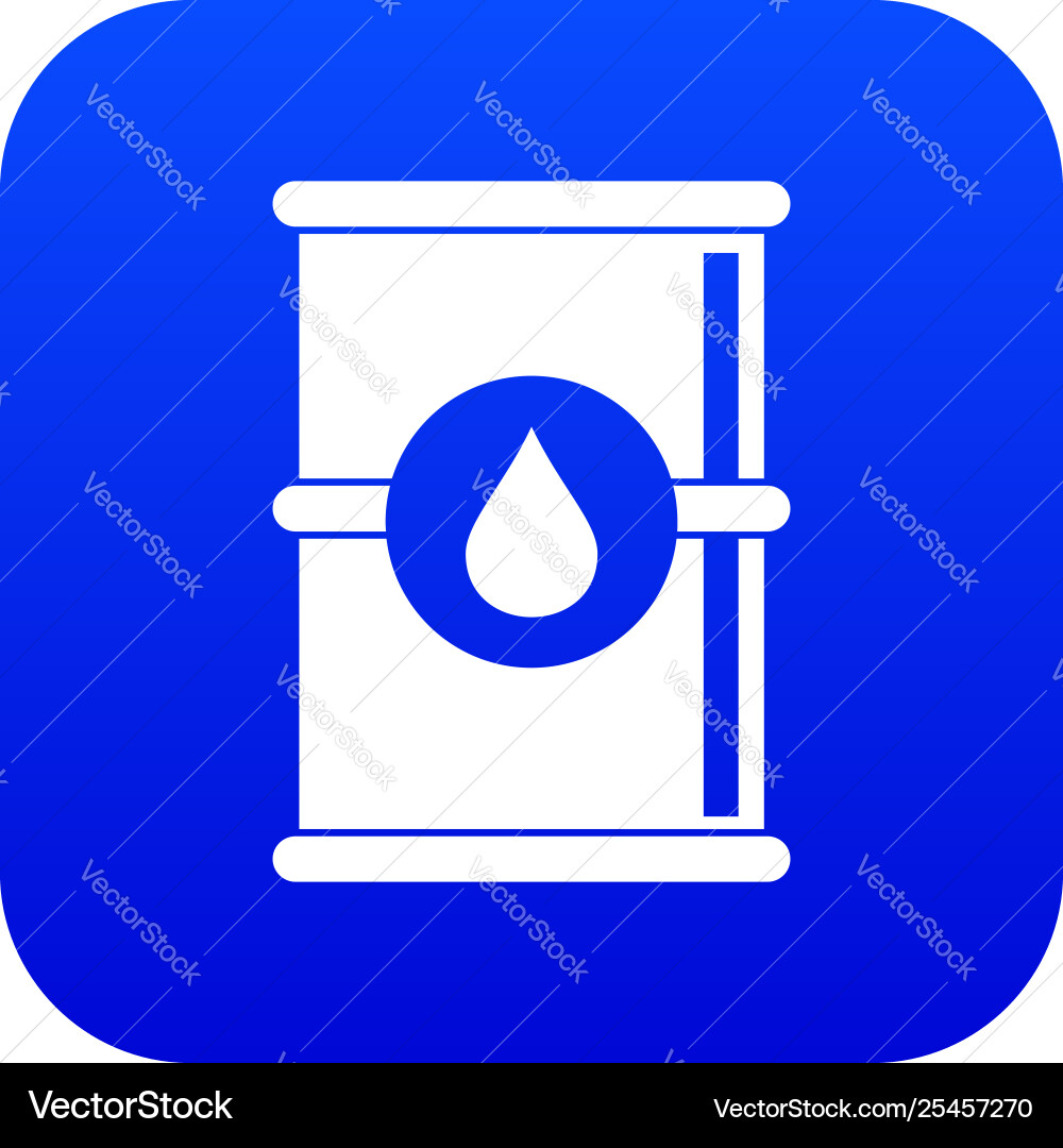 Barrel oil icon digital blue Royalty Free Vector Image