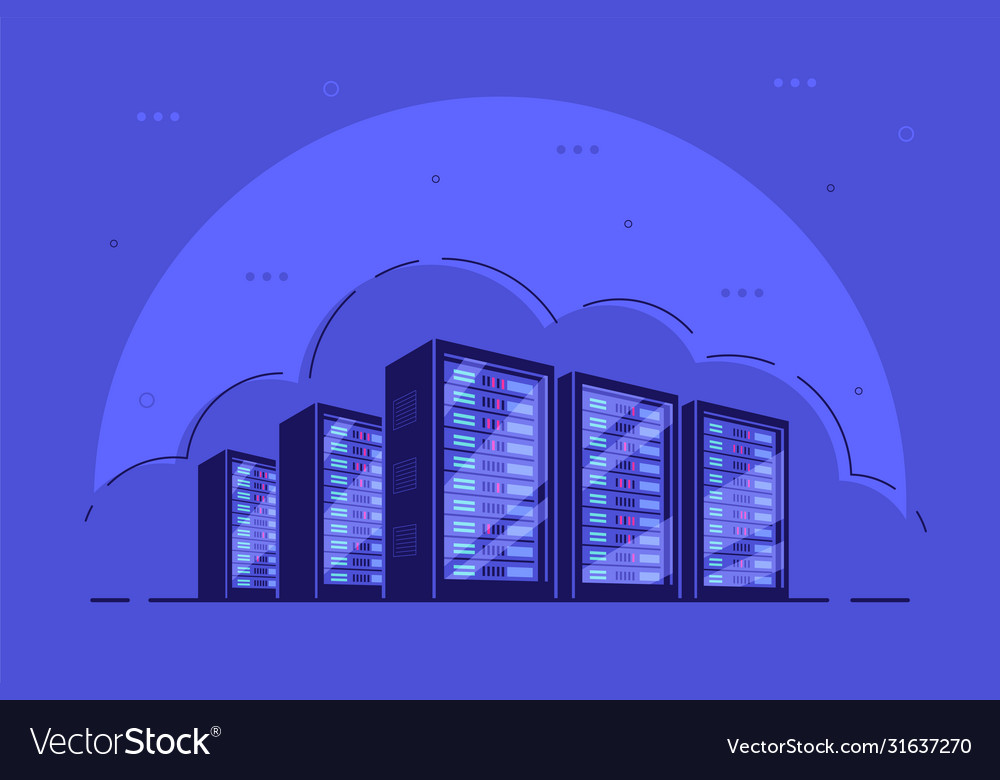 Cloud server Royalty Free Vector Image - VectorStock
