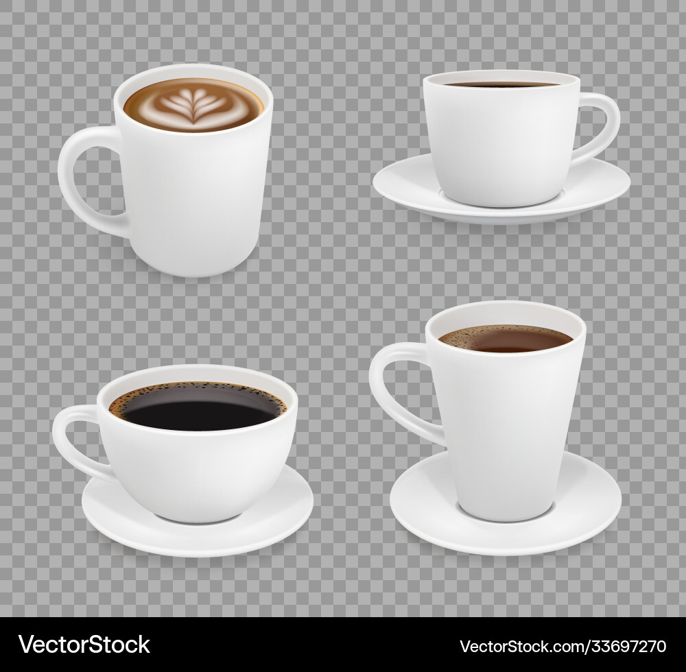 Coffee cup breakfast hot drinks espresso Vector Image