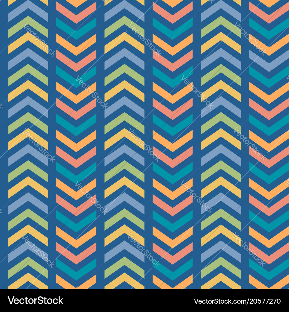 Colorful striped chevron seamless pattern Vector Image