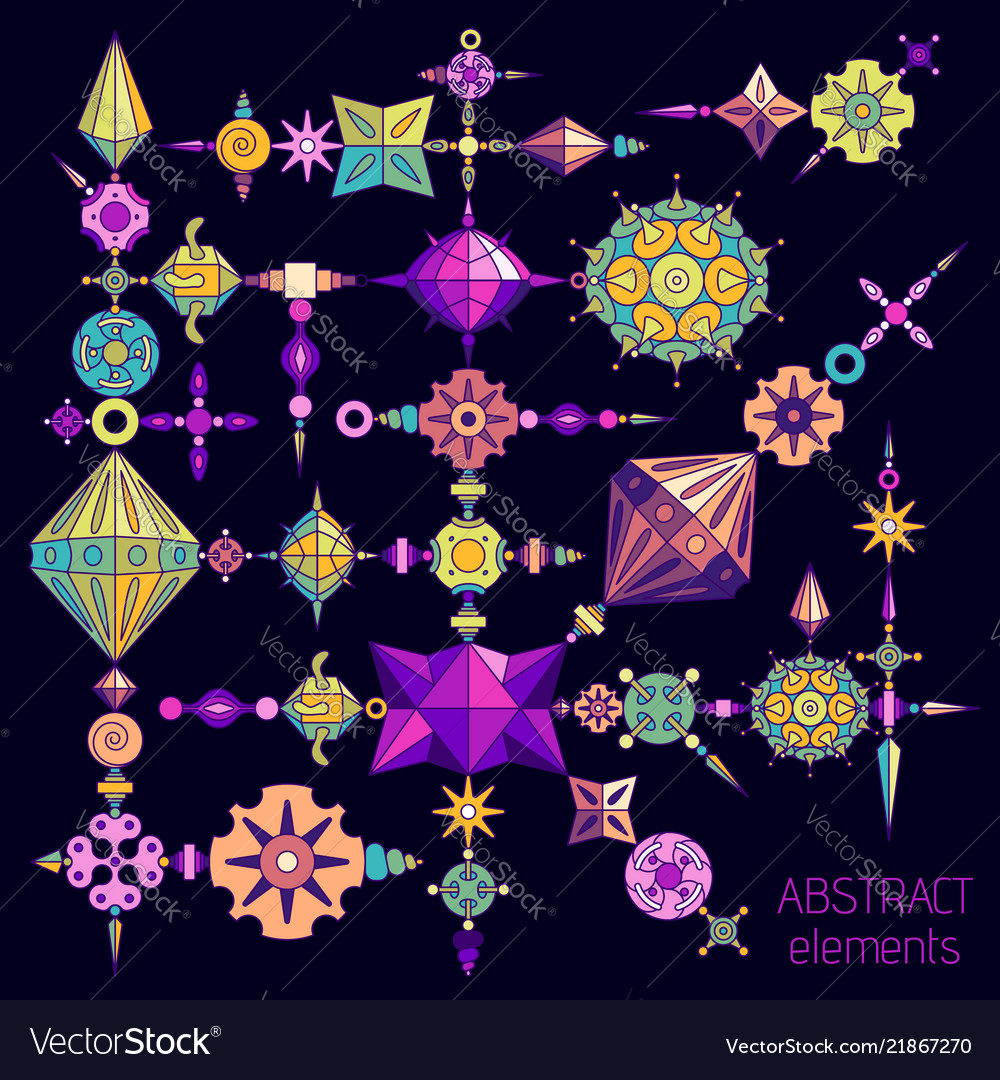 Elements set Royalty Free Vector Image - VectorStock