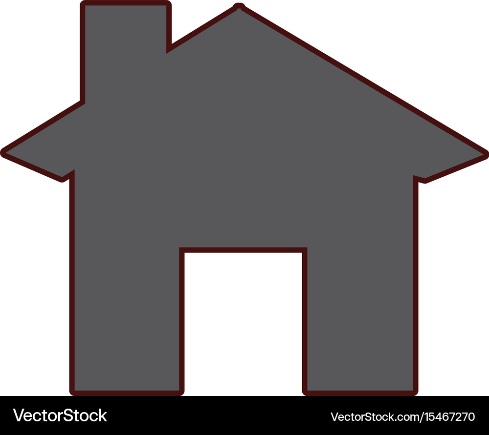 Exterior house isolated icon Royalty Free Vector Image