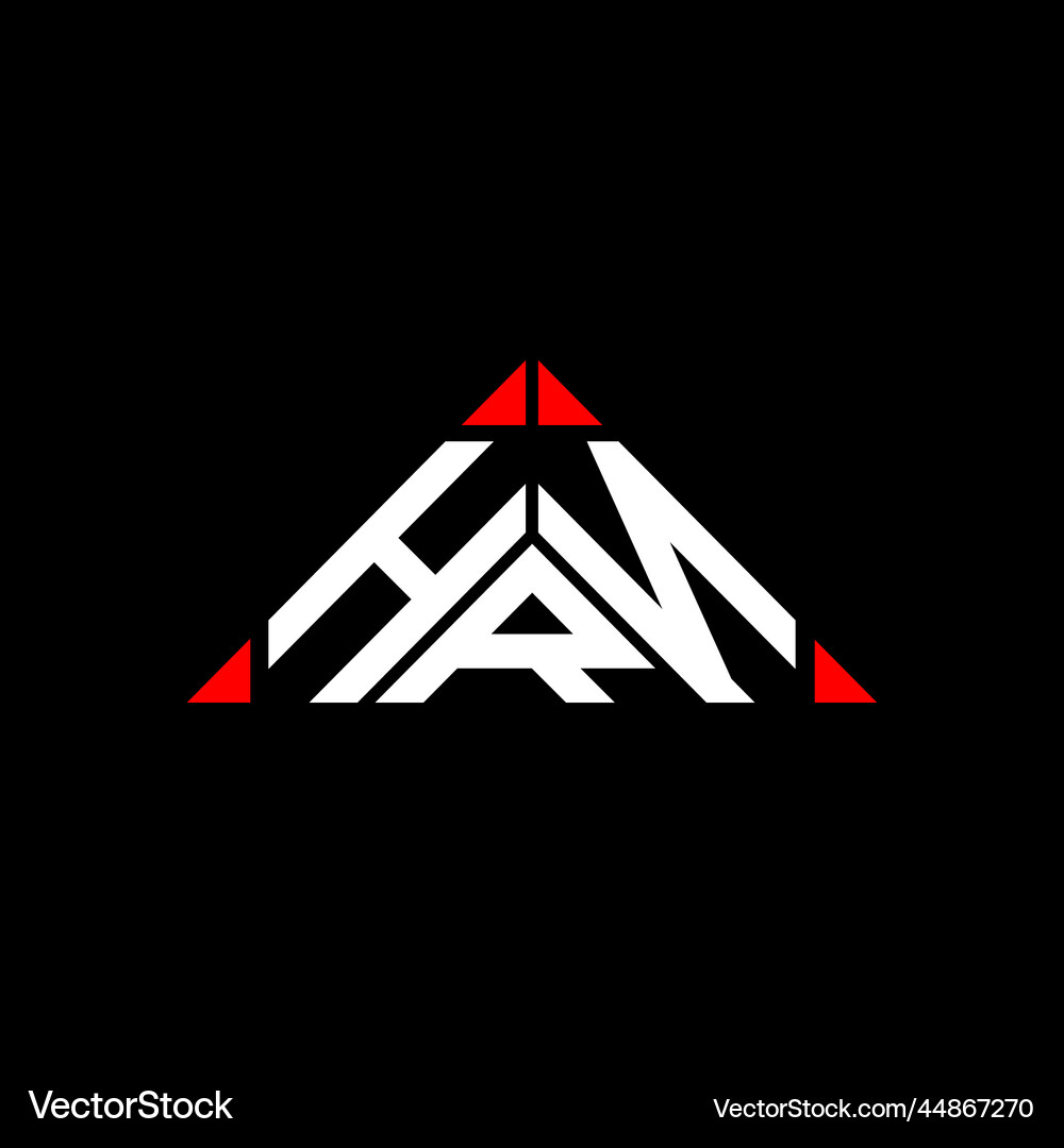 Hrn letter logo creative design with graphic Vector Image