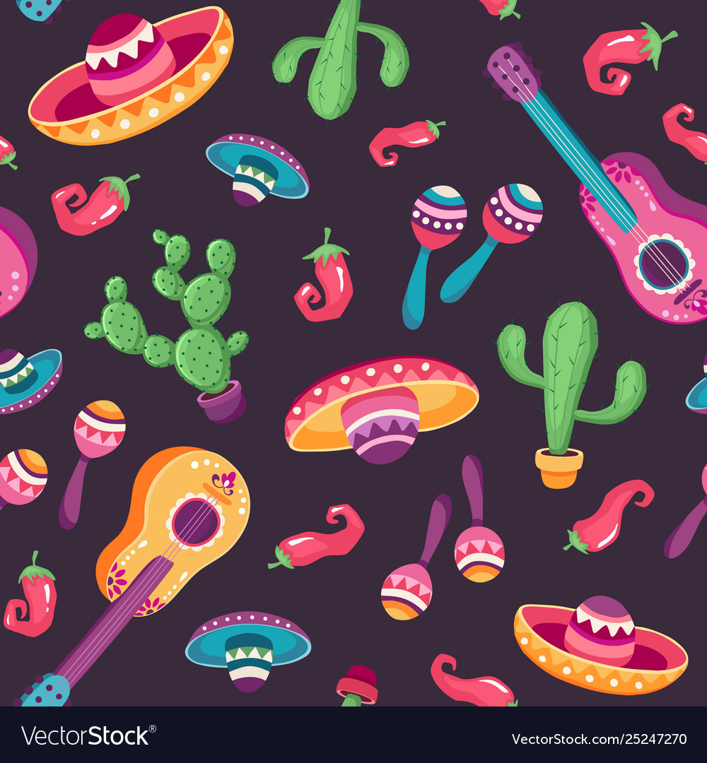 Mexican seamless pattern Royalty Free Vector Image Mexican seamless pattern Royalty Free Vector Image