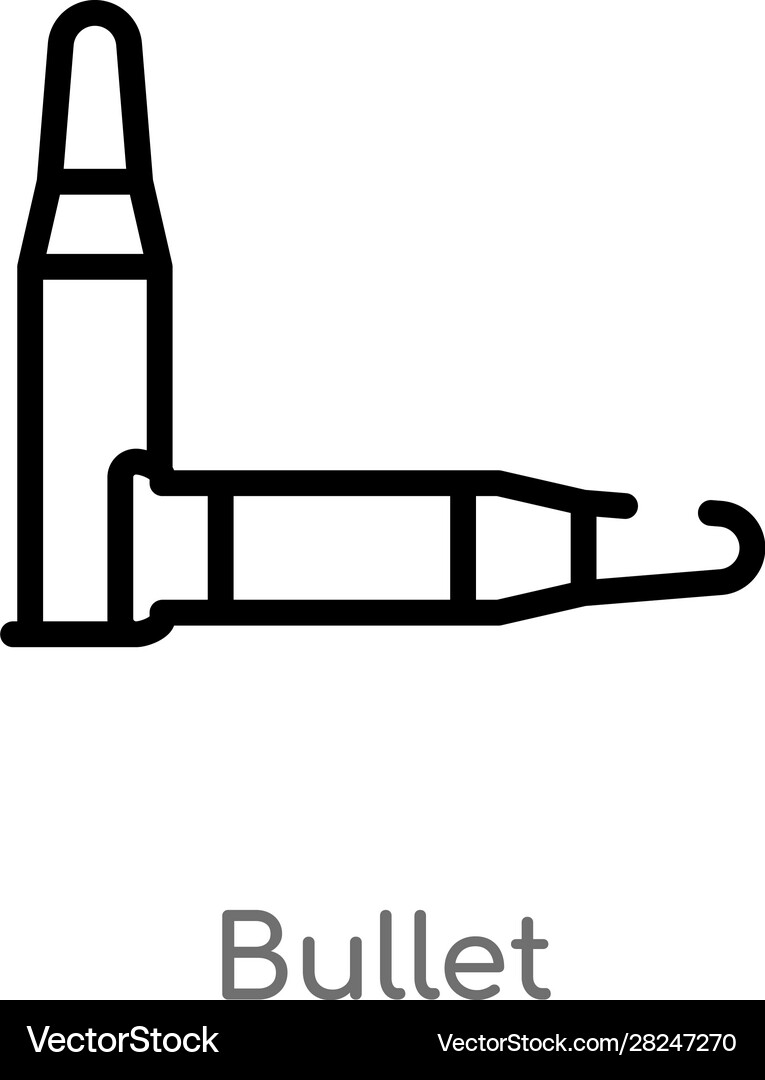 Outline bullet icon isolated black simple line Vector Image