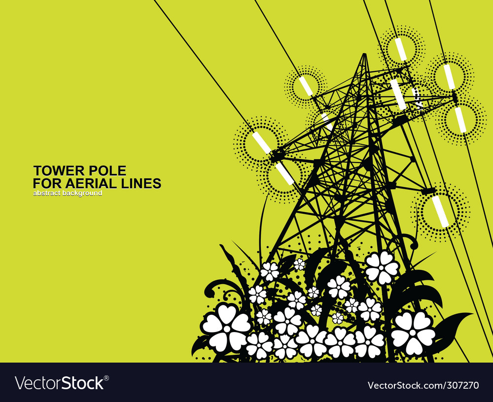 Tower pole Royalty Free Vector Image - VectorStock