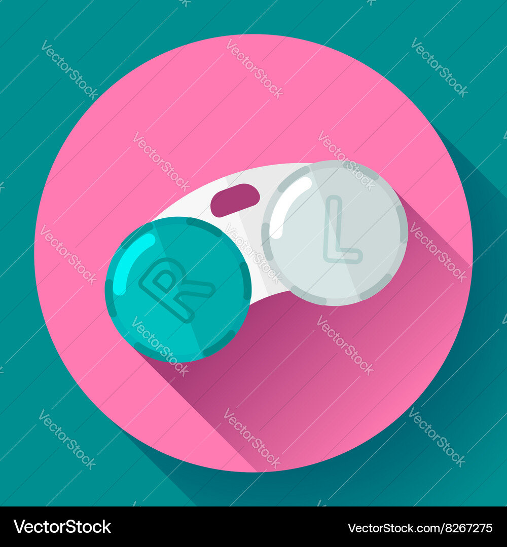 Contact lens case Container for contact lenses Vector Image