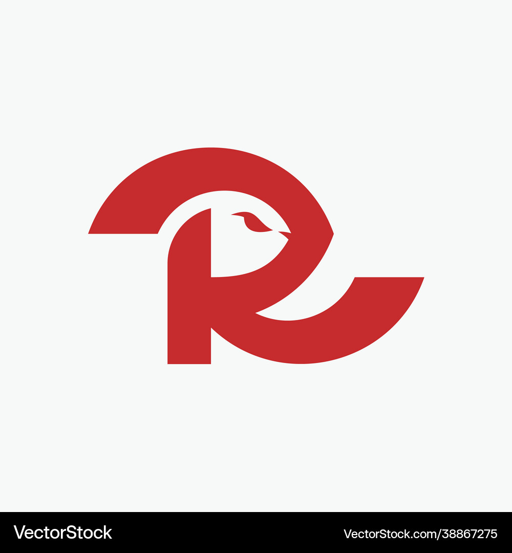 Letter r rabbit business logo design Royalty Free Vector