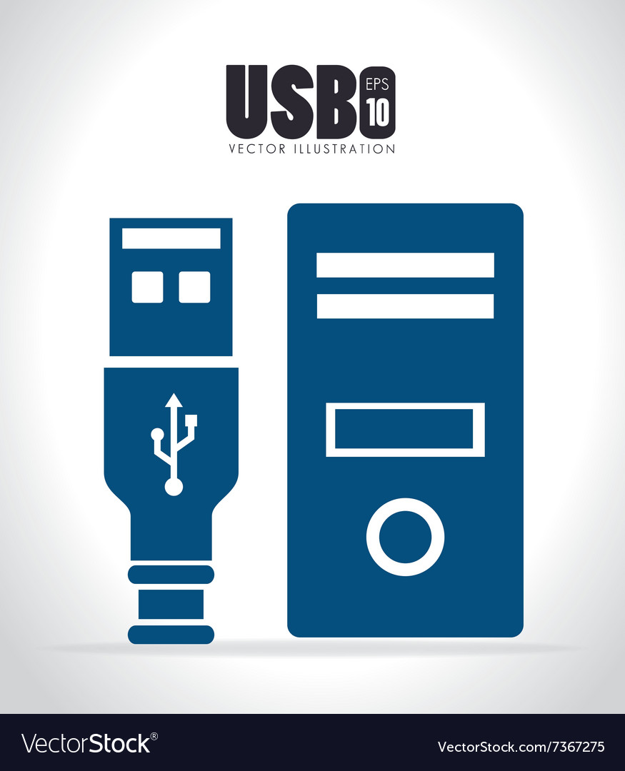 Usb technology connection Royalty Free Vector Image