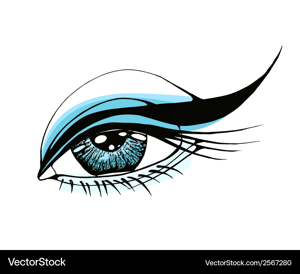 Beautiful woman eye Royalty Free Vector Image - VectorStock
