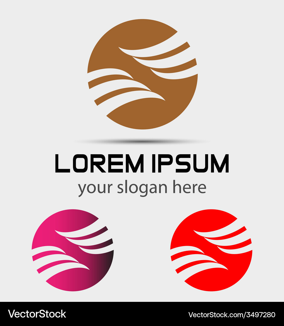 Business round logo symbol Royalty Free Vector Image