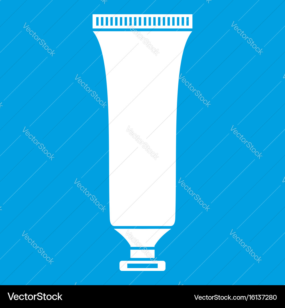 Cosmetic tube icon white Royalty Free Vector Image
