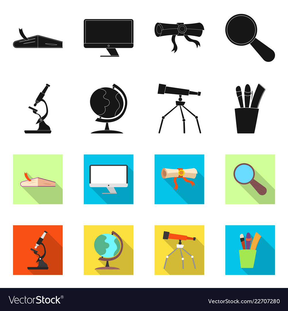 Design of education and learning icon set Vector Image