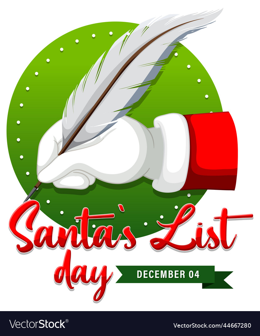 Happy santa list banner design Royalty Free Vector Image Happy santa list banner design Royalty Free Vector Image
