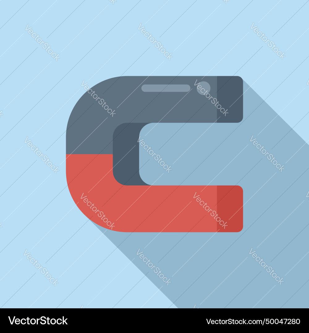Marketing online magnet icon flat commerce Vector Image