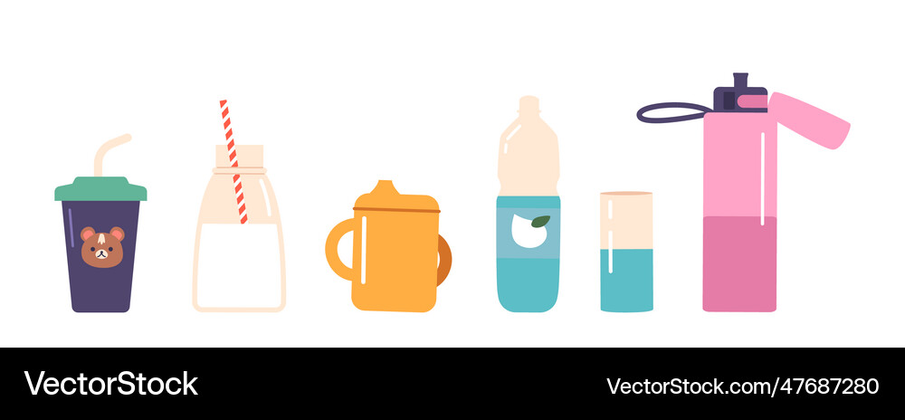 Modern water containers constructed from bpa-free Vector Image