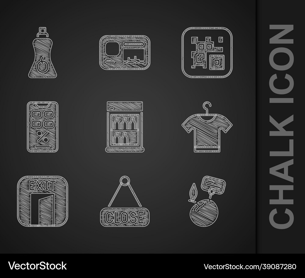 Set commercial refrigerator hanging sign Vector Image