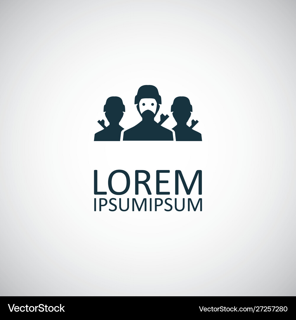 Soldiers group icon for web and ui on white Vector Image