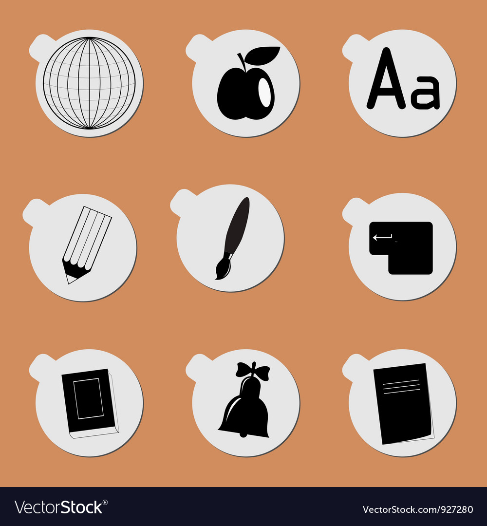 Sticker objects Royalty Free Vector Image - VectorStock