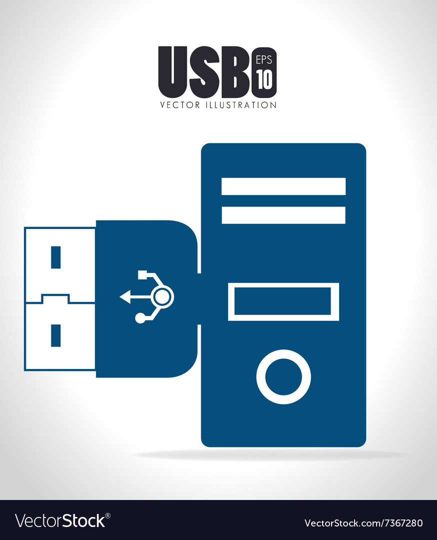 Usb technology connection Royalty Free Vector Image