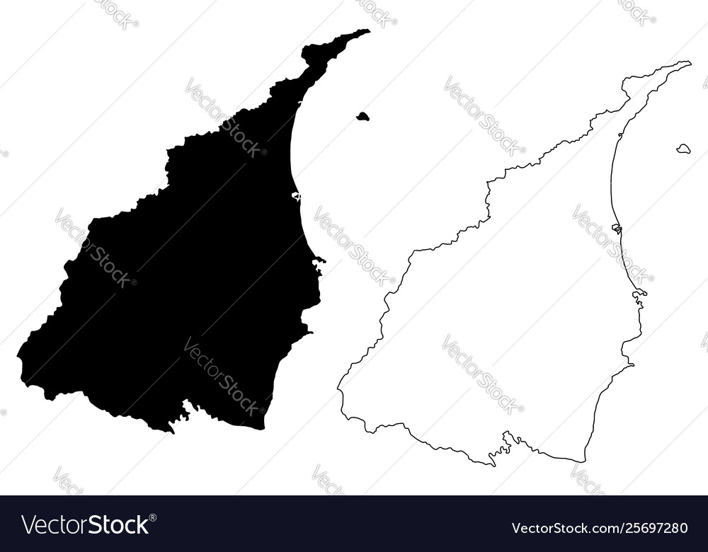 Yilan county map Royalty Free Vector Image - VectorStock