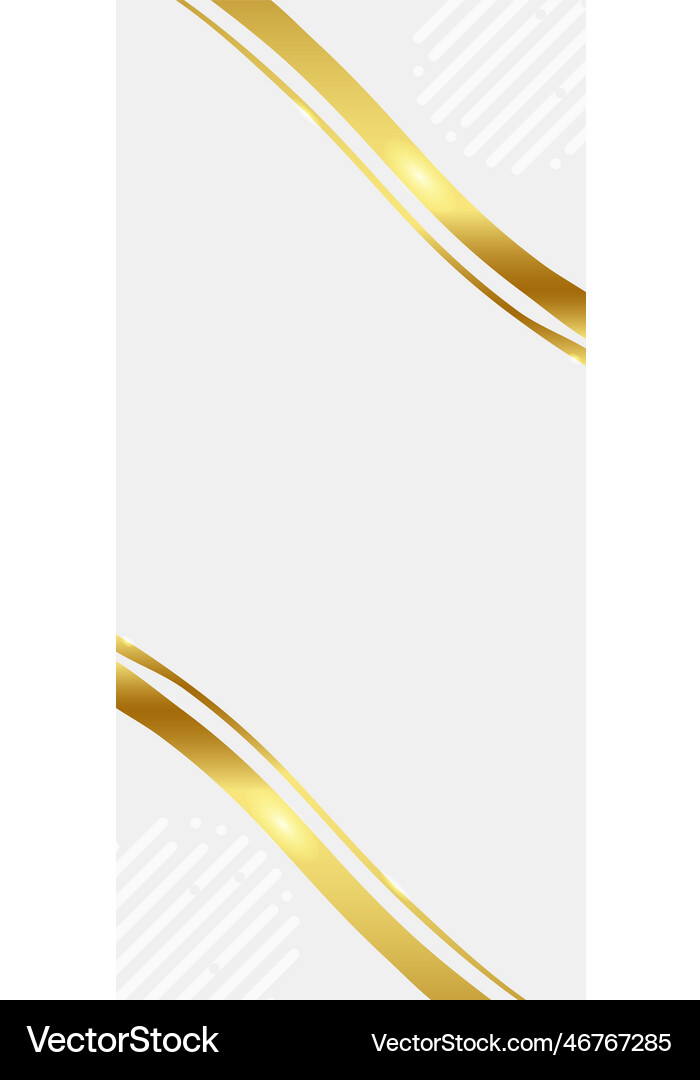 Abstract golden line on white background with copy