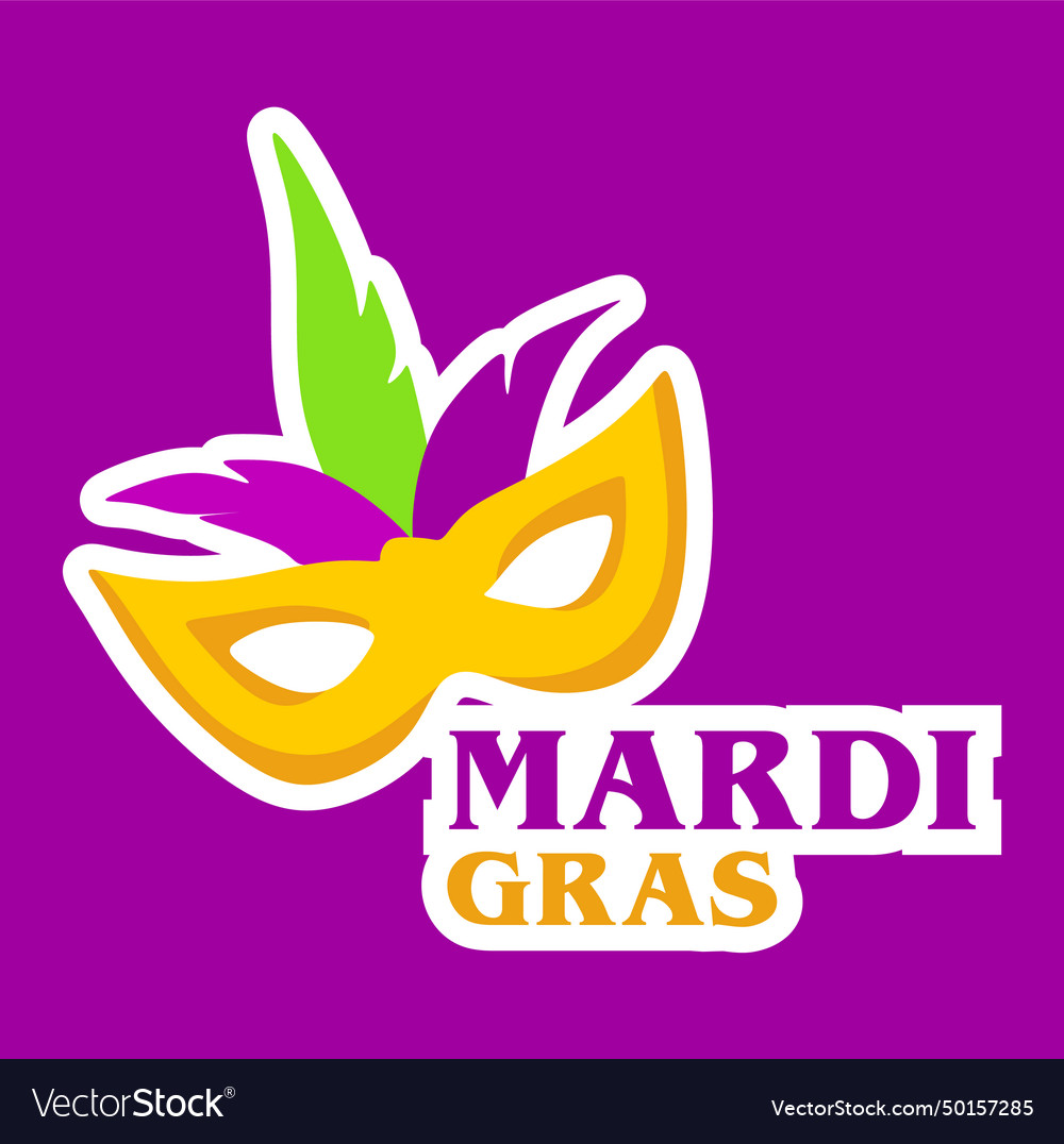 Celebrate shrove tuesday mardi gras Royalty Free Vector